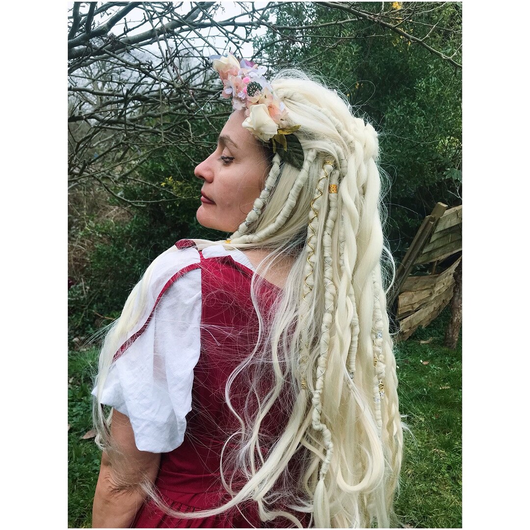 Blonde Dreadlock Weave Lace Front Wig Wavy (MADE TO ORDER) Costume ...