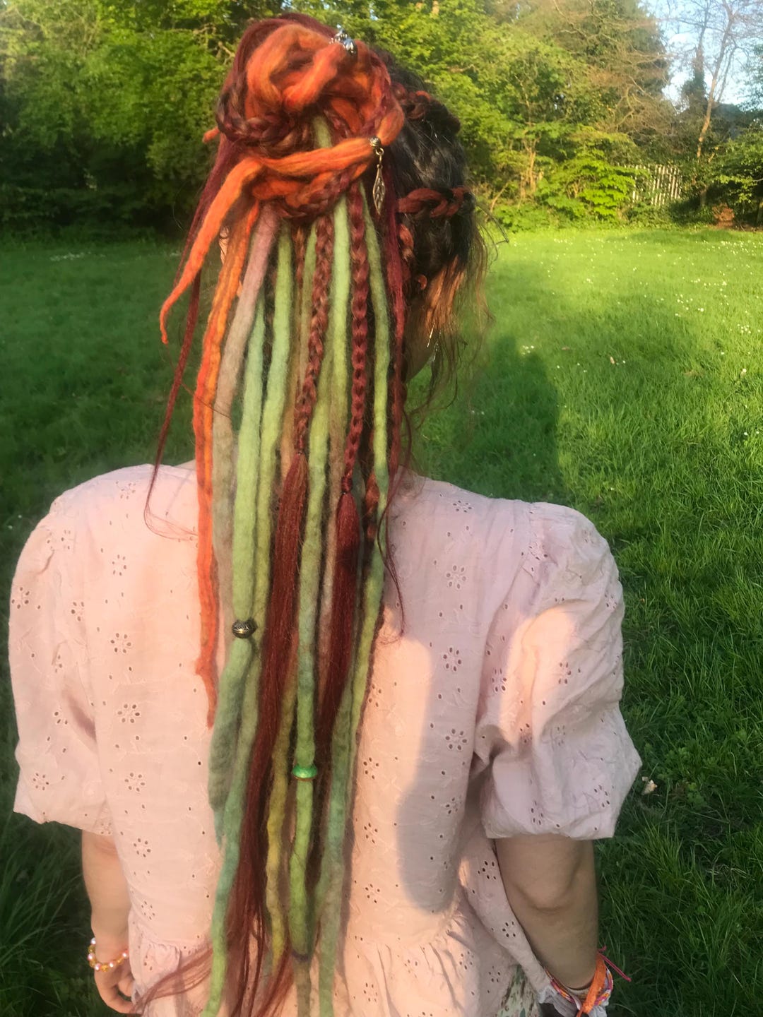 Dreadlock Ponytail Extension Weave Merino Wool Crochet Dreads Hippy ...