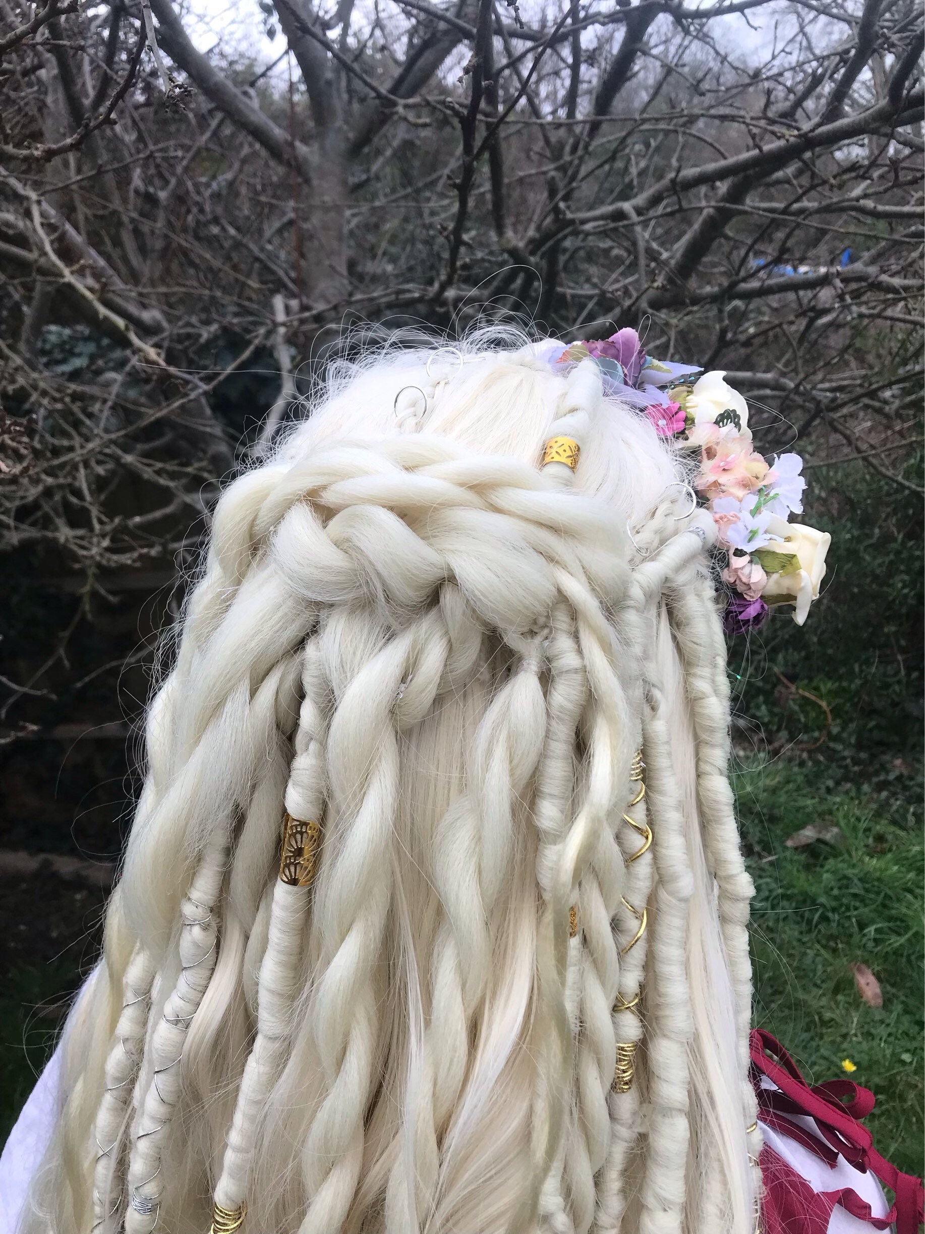 Blonde Dreadlock Weave Lace Front Wig Wavy MADE TO ORDER Costume ...