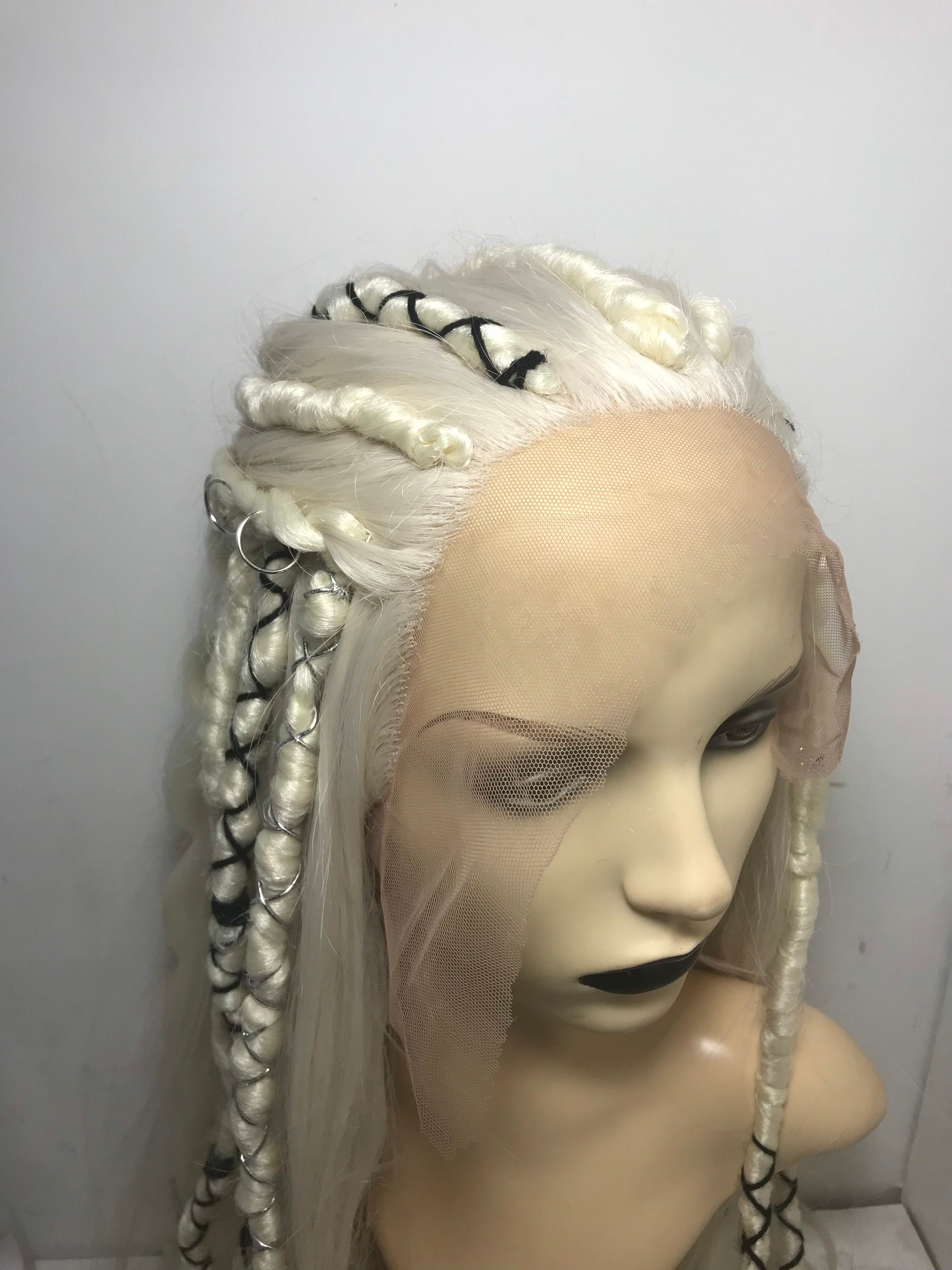 Blonde Dreadlock Weave Lace Front Wig Wavy (MADE TO ORDER) Costume ...