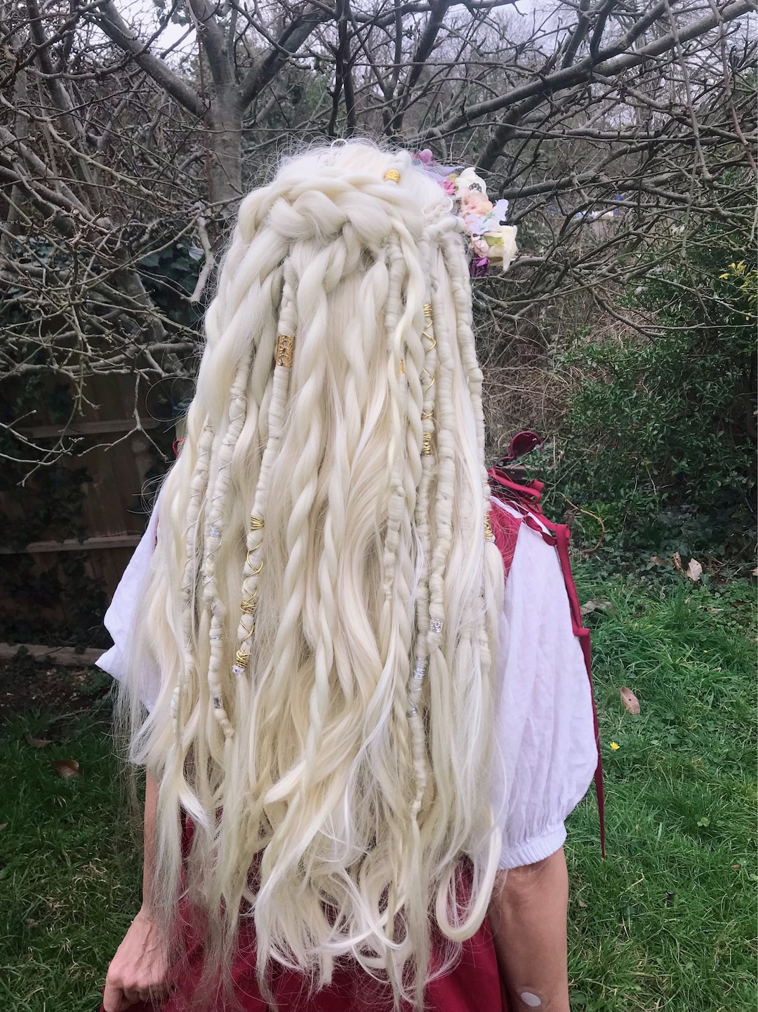 Blonde Dreadlock Weave Lace Front Wig Wavy MADE TO ORDER Costume ...