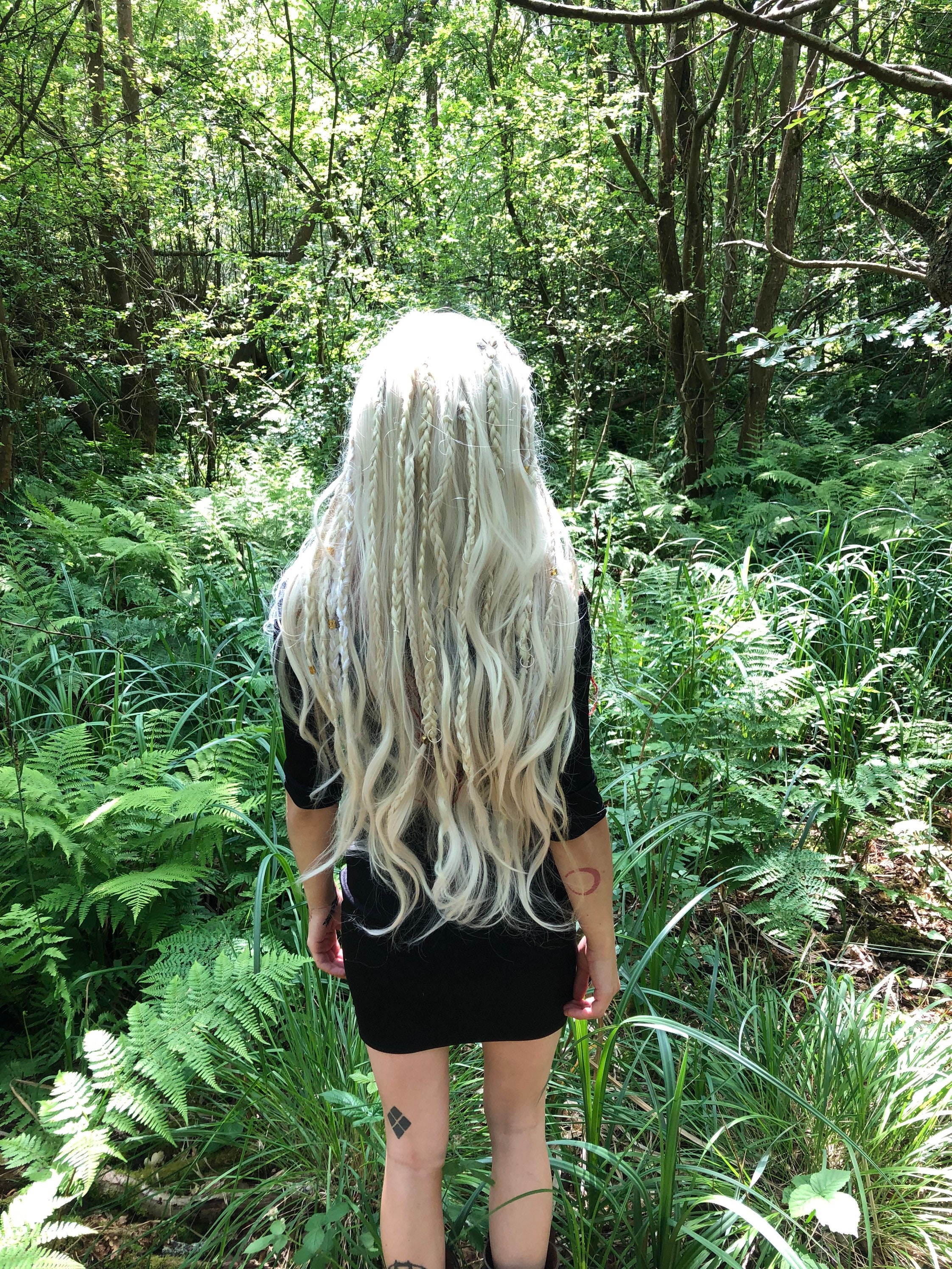 Blonde Braided Wig Weave Cosplay Viking Burning Man Costume Wig ( MADE ...