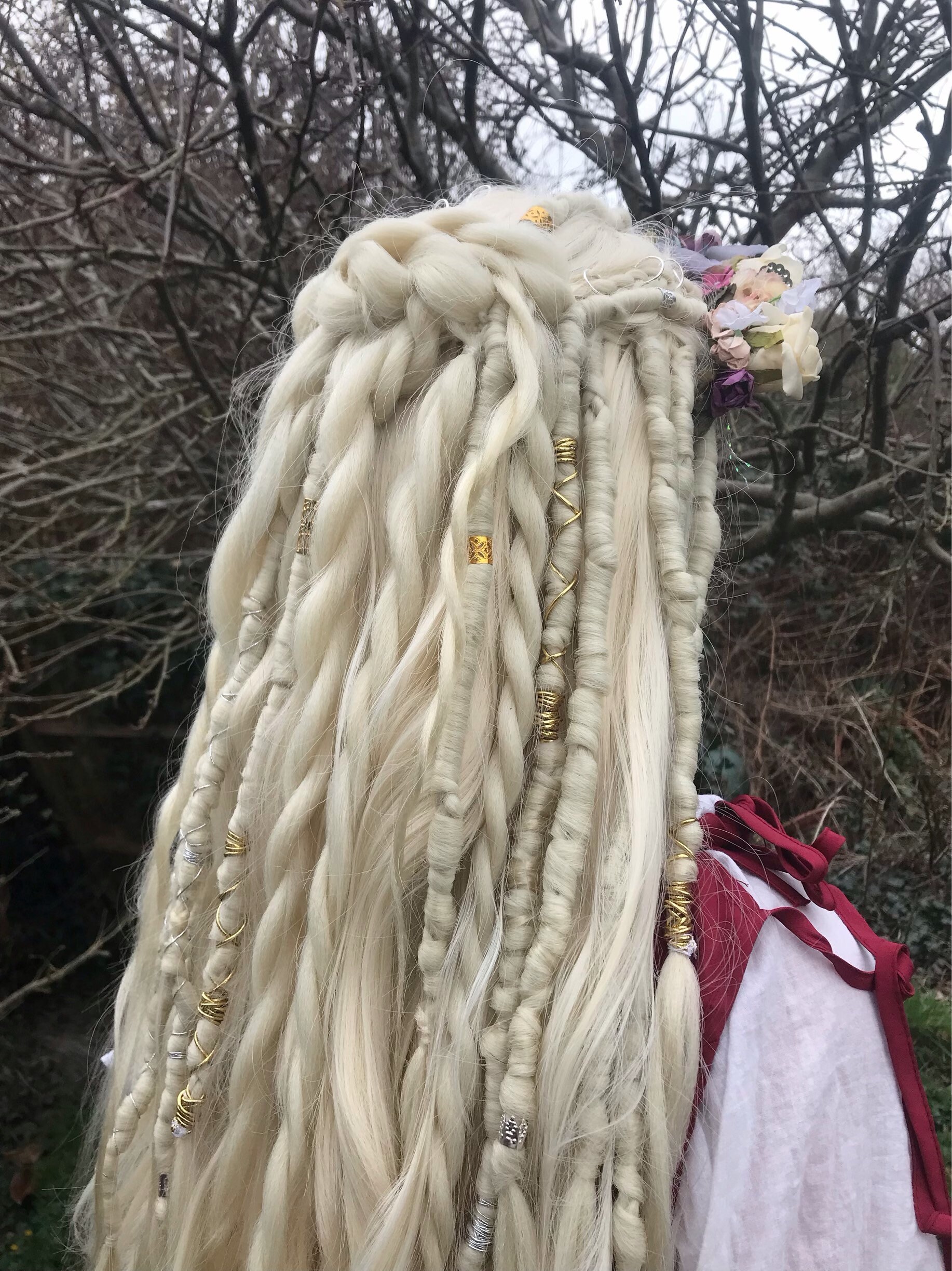 Blonde Dreadlock Weave Lace Front Wig Wavy MADE TO ORDER Costume ...