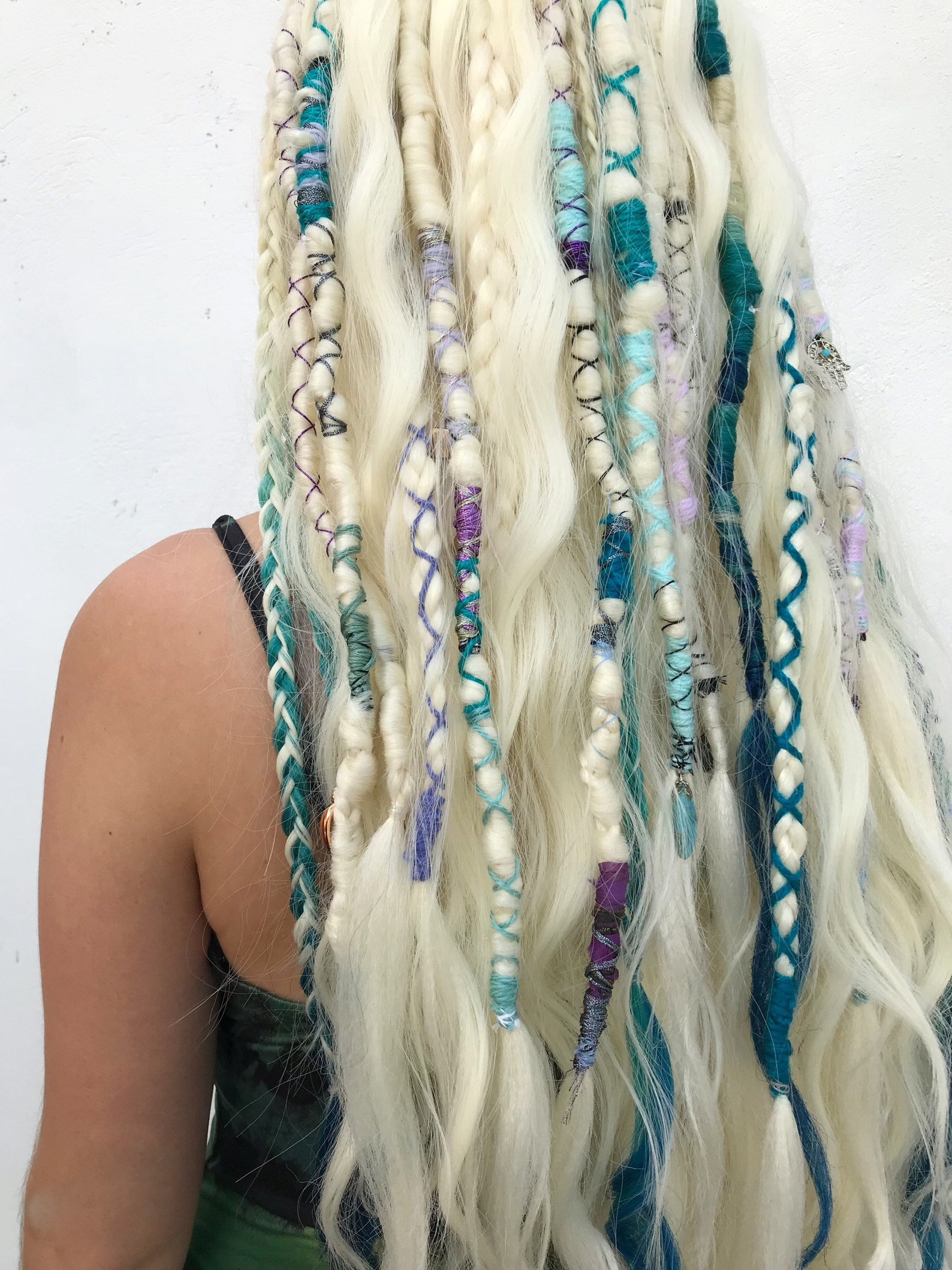 Dreadlock Blonde Weave (MADE TO ORDER) Lace Front Wig Wavy Costume ...