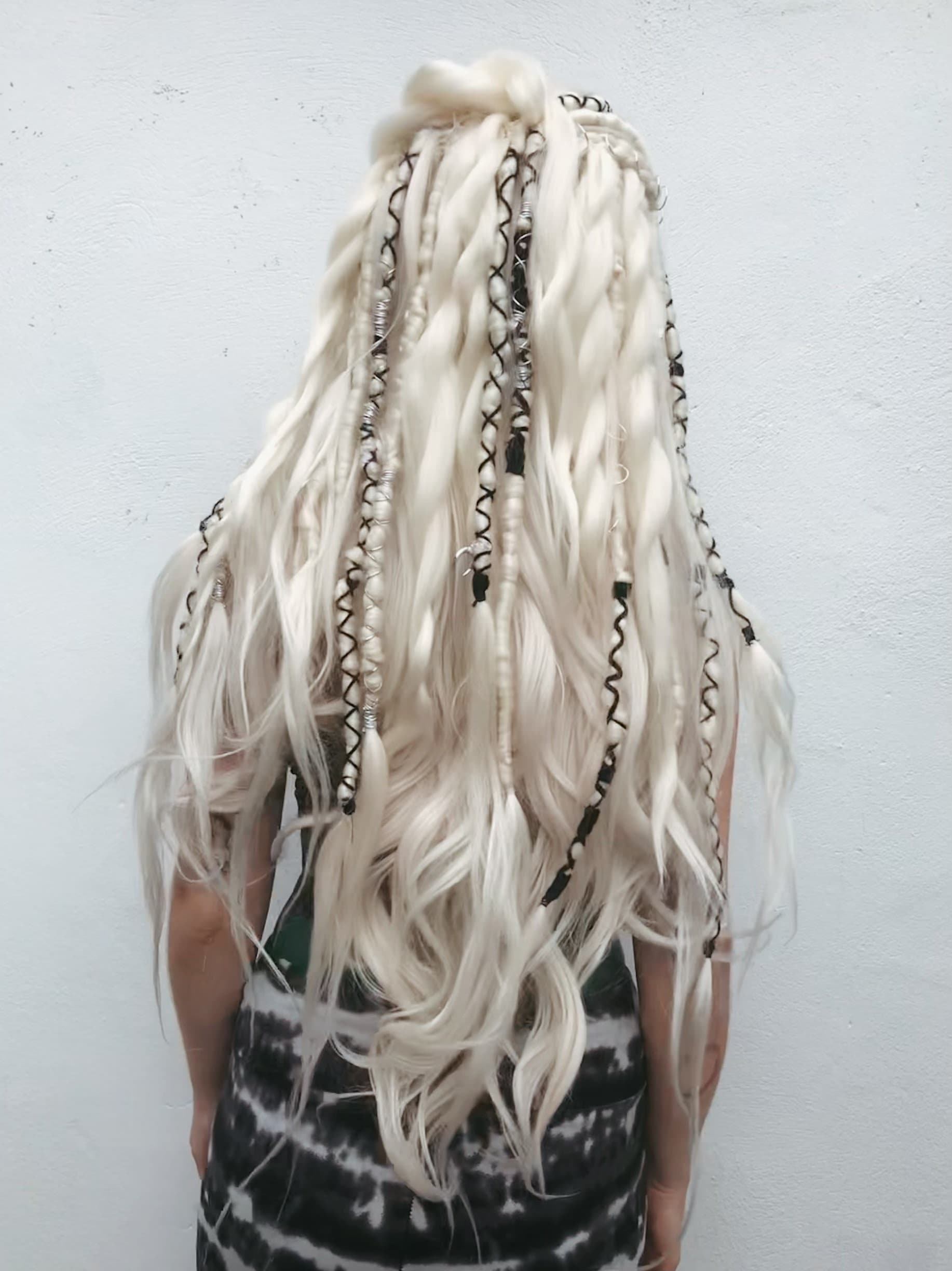 Blonde Dreadlock Weave Lace Front Wig Wavy (MADE TO ORDER) Costume ...