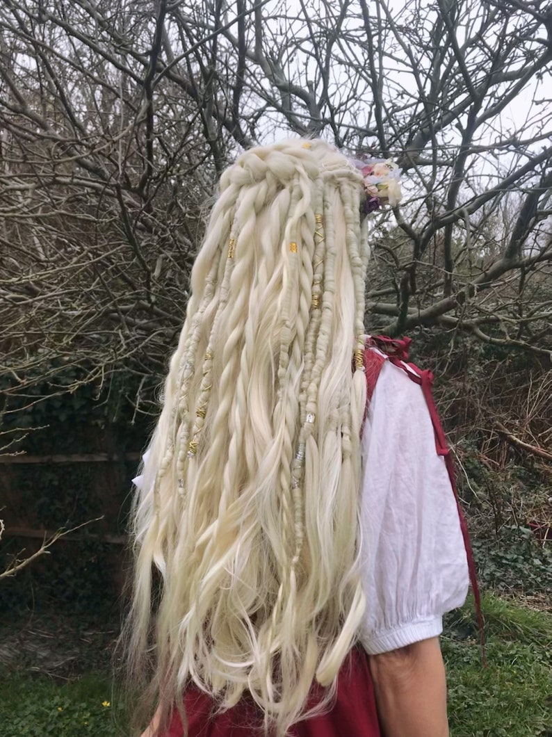 Blonde Dreadlock Weave Lace Front Wig Wavy (MADE TO ORDER) Costume ...