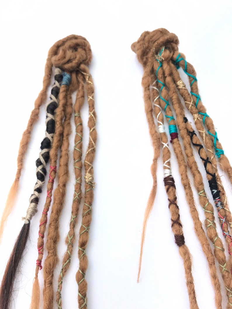 Blonde Dreadlocks Hair Extentions Dreads Faux Locs Synthetic Hair Piece ...