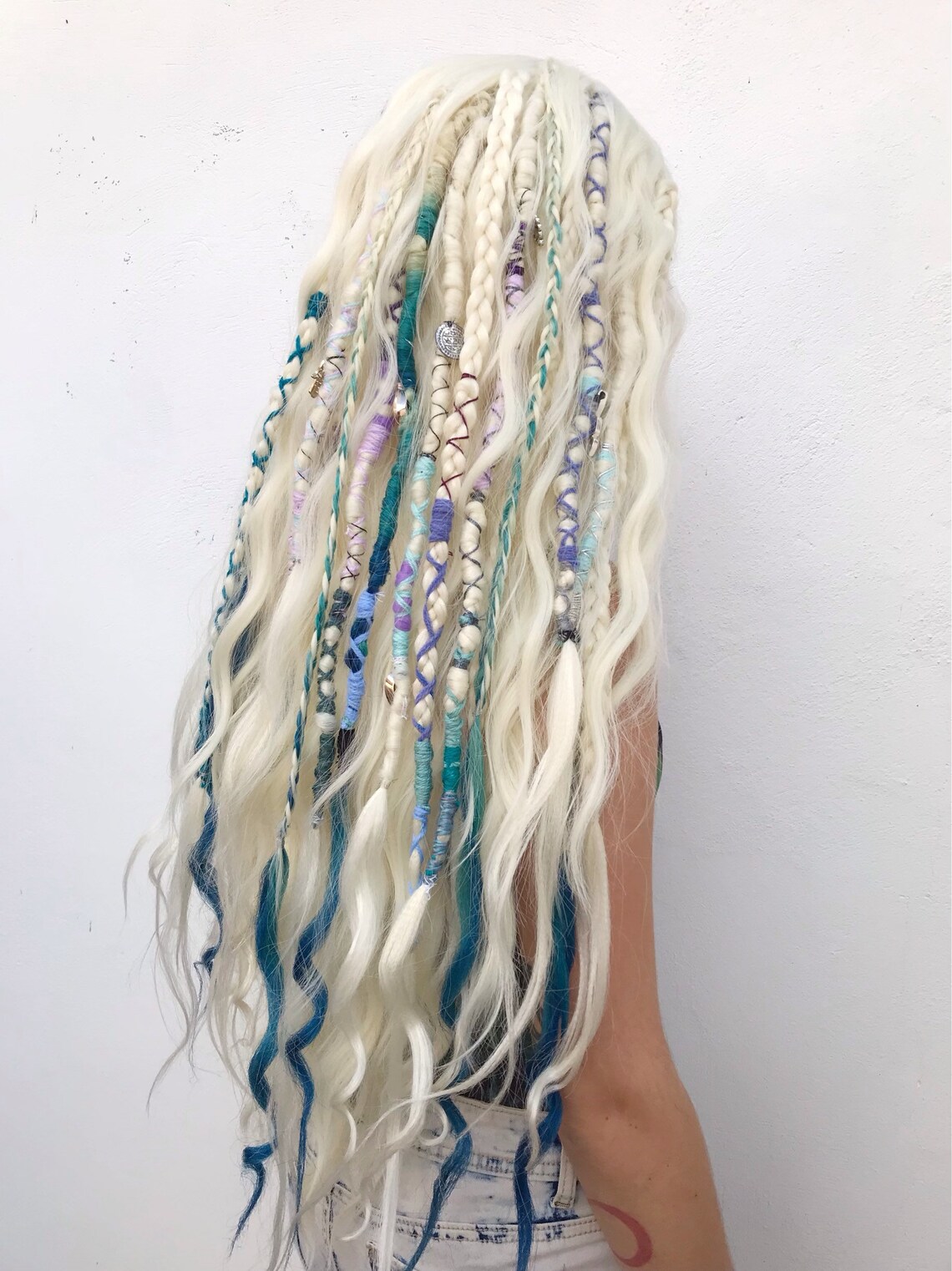 Dreadlock Blonde Weave (MADE TO ORDER) Lace Front Wig Wavy Costume ...