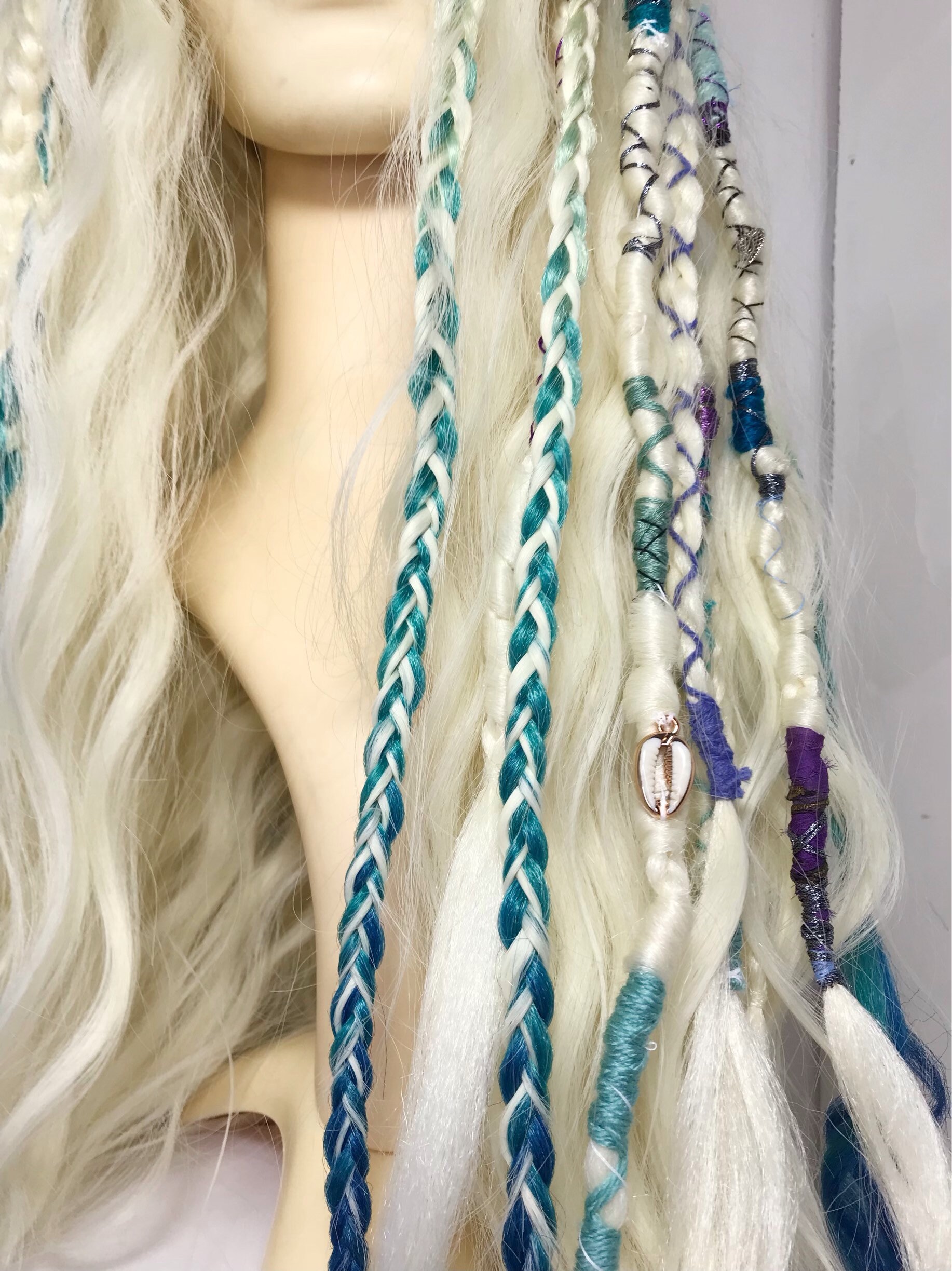 Dreadlock Blonde Weave (MADE TO ORDER) Lace Front Wig Wavy Costume ...