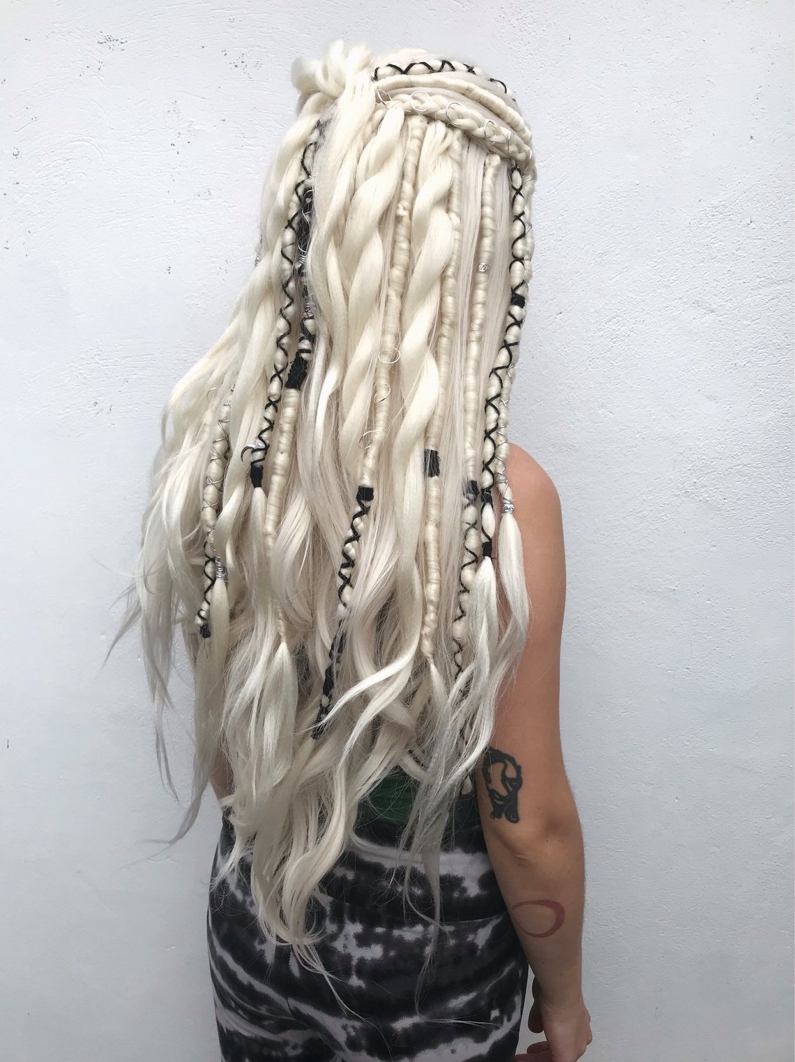 Blonde Dreadlock Weave Lace Front Wig Wavy (MADE TO ORDER) Costume ...