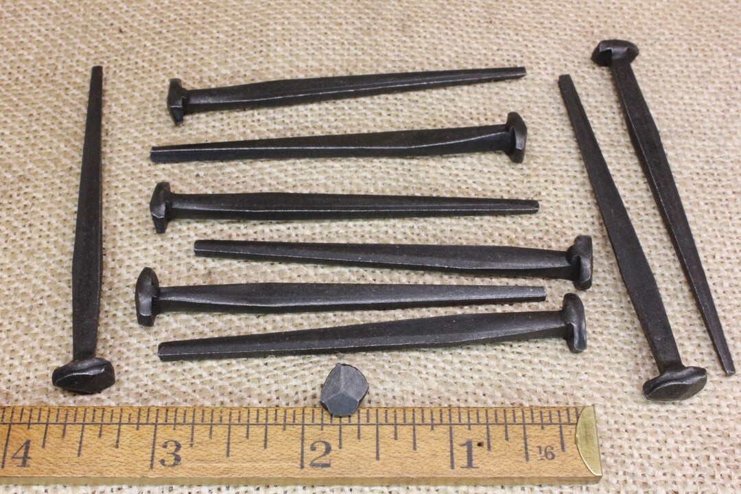3" Rosehead Nails: 10 Pieces, 3 Inch Decorative Square Hand Forged Look ...