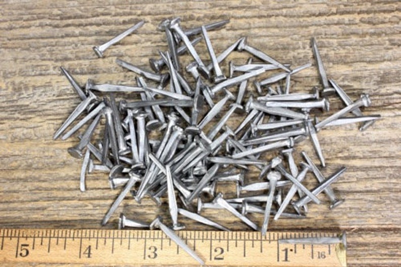1 Inch Square NAILS 100 in Lot BRAD Antique Vintage Look - Etsy