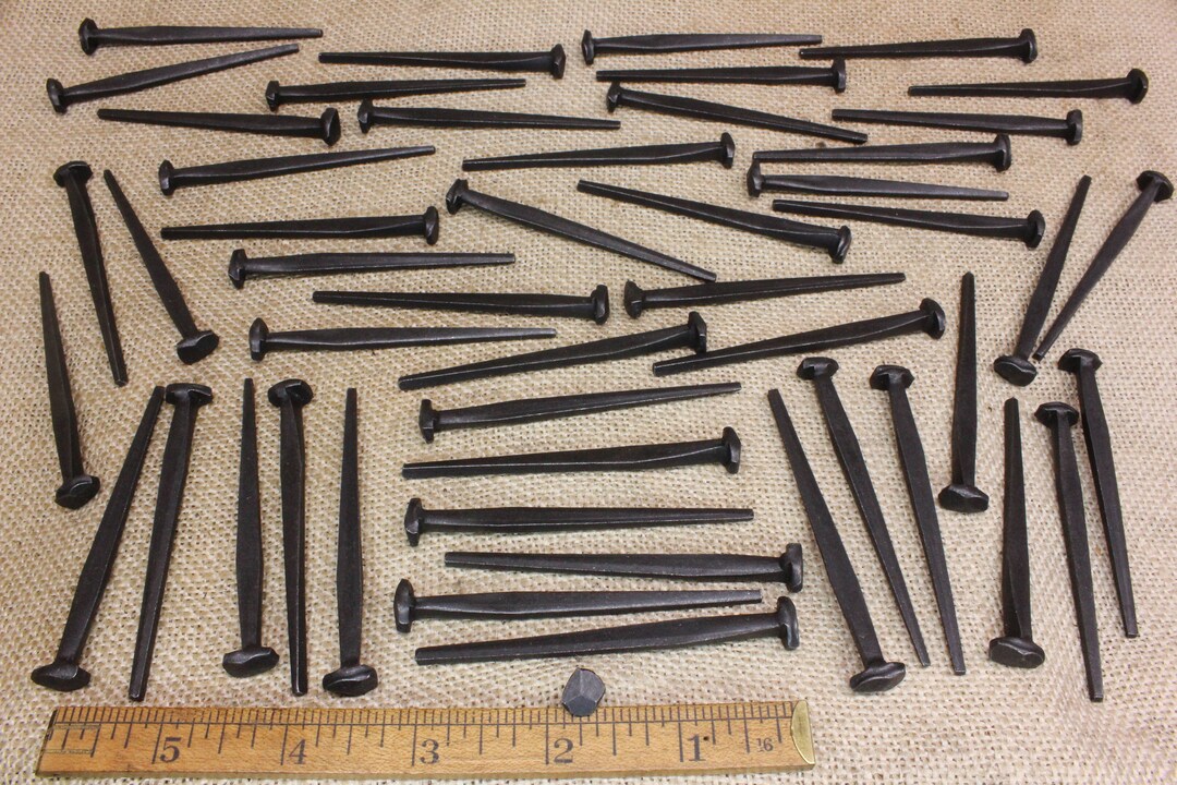 3" Rosehead Nails, 40 Pieces, 3 Inch Decorative Square Hand Forged Look ...