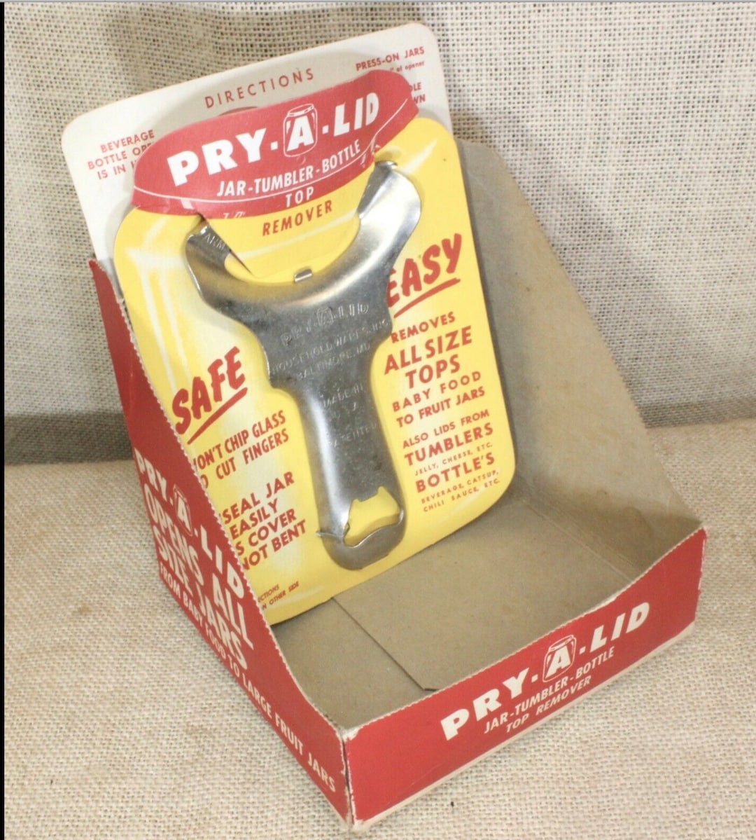 Pry-a-lid Jar Opener First Quality New Old Stock Bottle Top Remover in ...