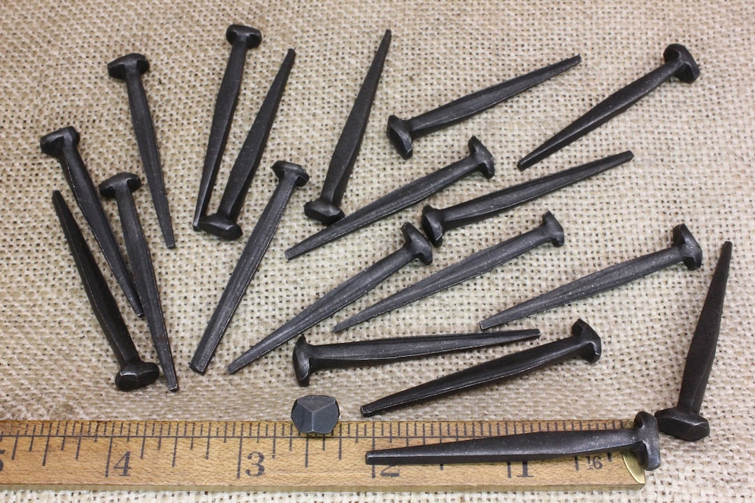 2" Rosehead Nails: 20 Pieces, 2 Inch Decorative Square Hand Forged Look ...