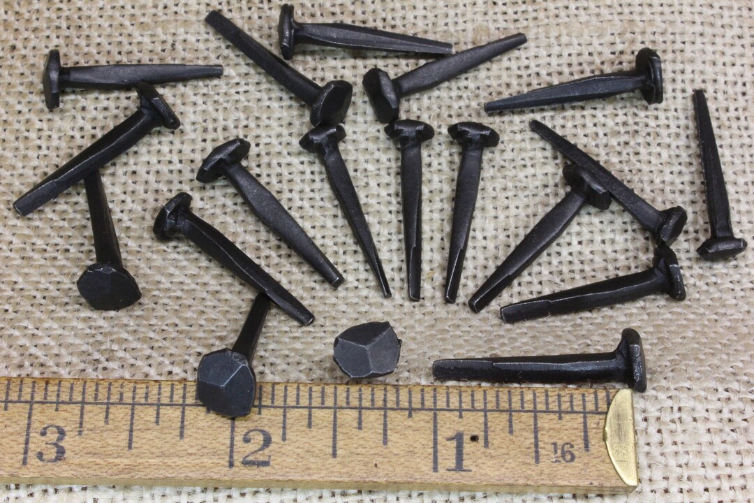 1" Rosehead Nails: 20 Pieces, 1 Inch Decorative Square Hand Forged Look ...