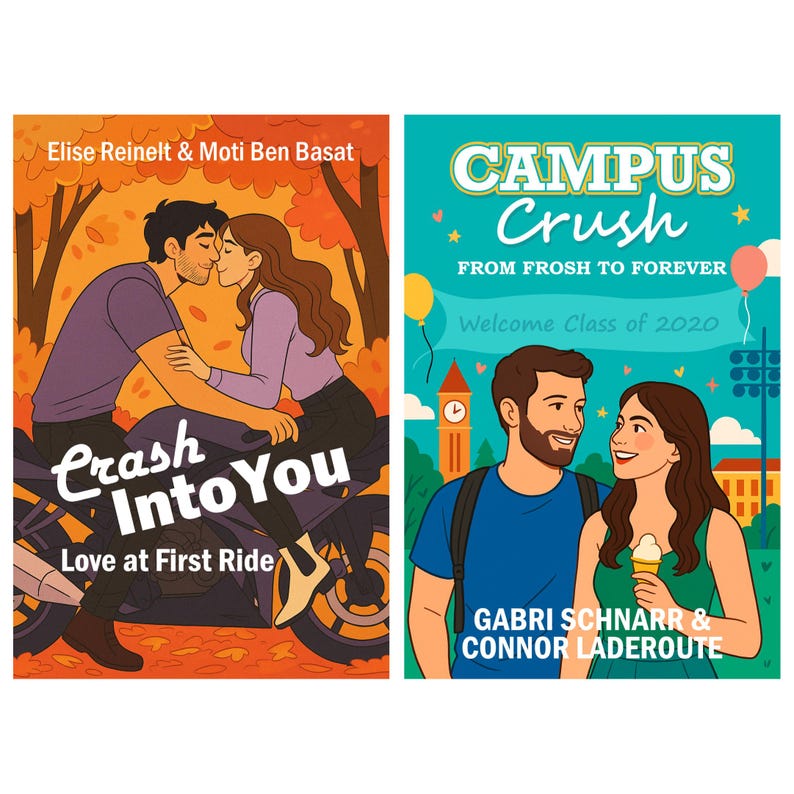 Personalized Couple Poster: Custom Rom-com Book Cover Art That Captures ...
