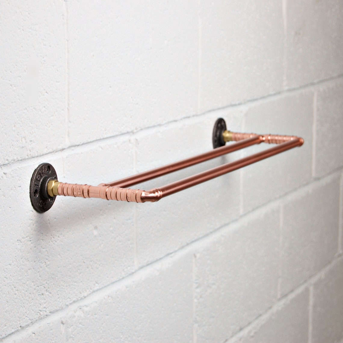 Industrial Chic Copper Towel Rail Towel Rack Towel Bar - Etsy