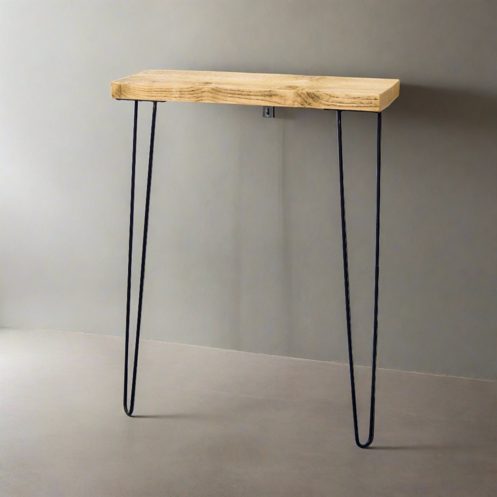 Narrow Console Table With Hairpin Legs – Handmade Slim Hallway Table ...