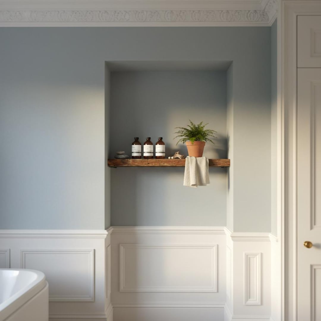 Handmade Angled Iron Alcove Shelf Bracket | Beeswax Finish - Etsy