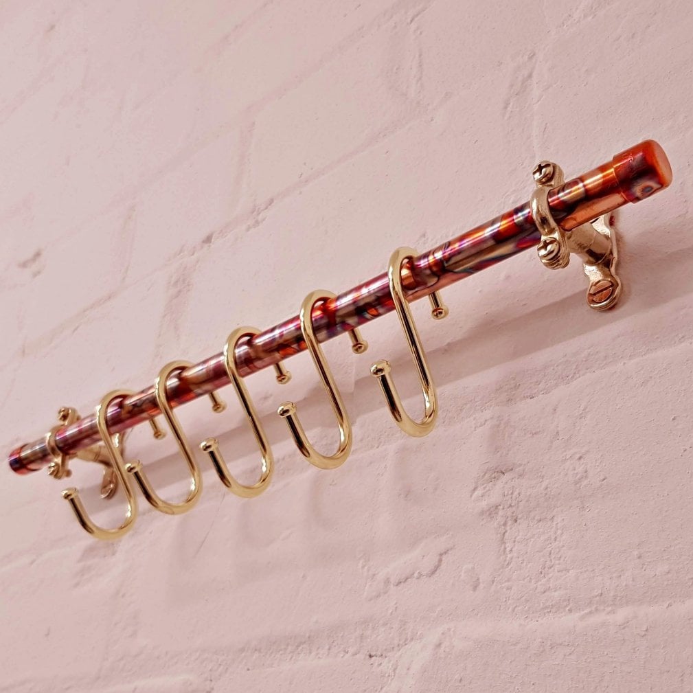 Antique Copper Pot and Pan Rail Pot and Pan Rack Antiqued - Etsy UK