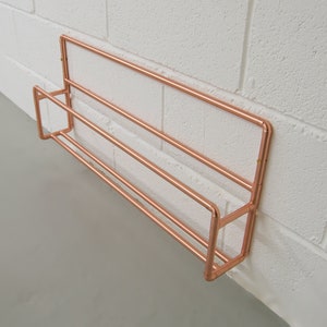 Bare Copper Wall Mounted Shoe Rack: Space Saver Shoe Tidy - Etsy