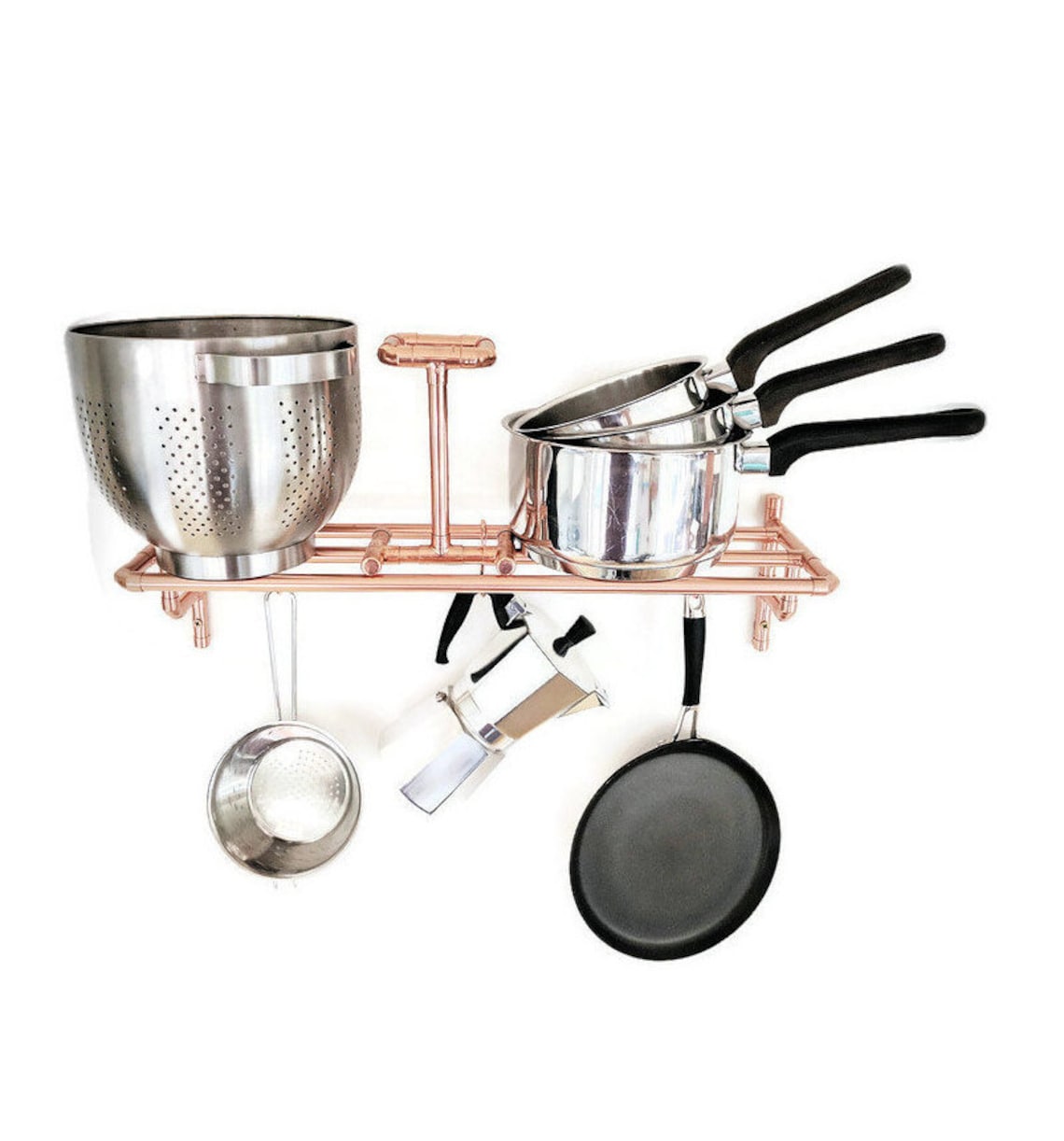 Copper Pot and Pan Rack Pot and Pan Holder Pan Hanging - Etsy