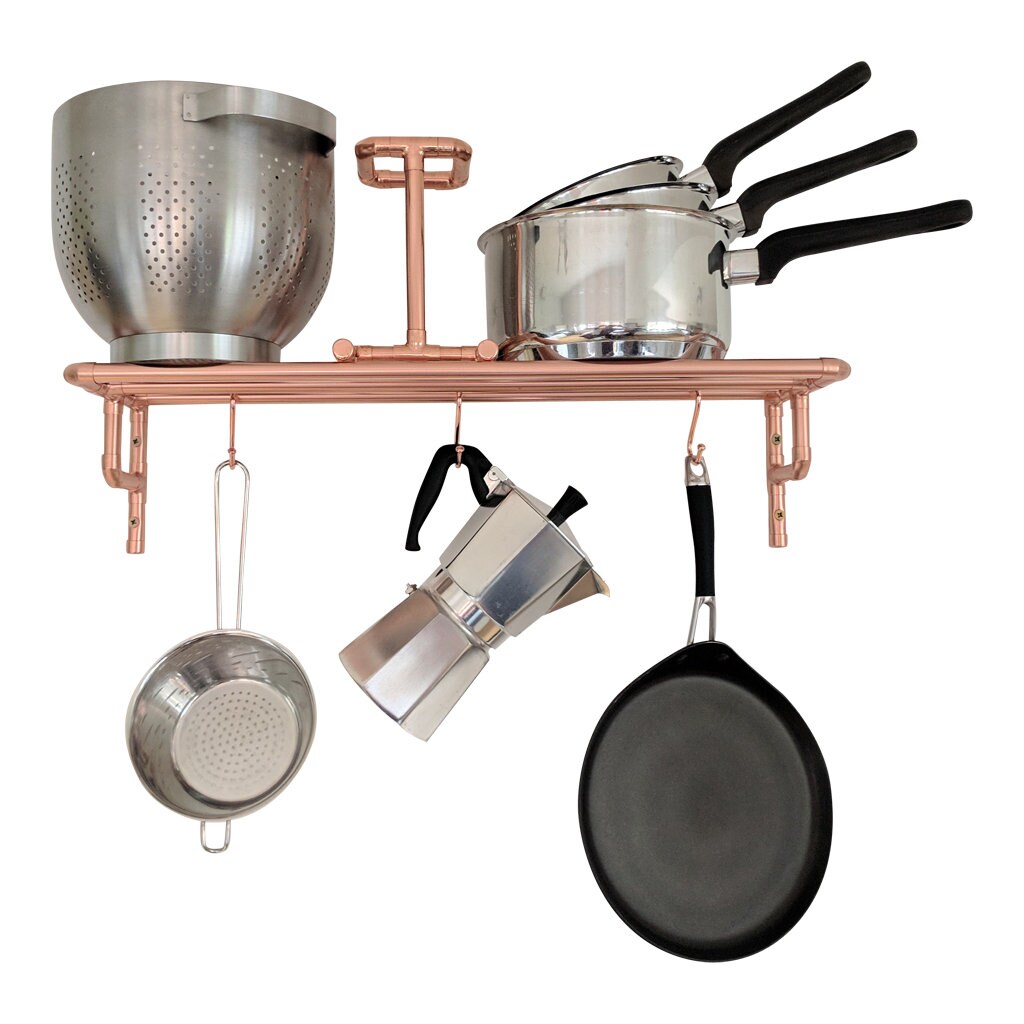 Copper Pot and Pan Rack Pot and Pan Holder Pan Hanging - Etsy