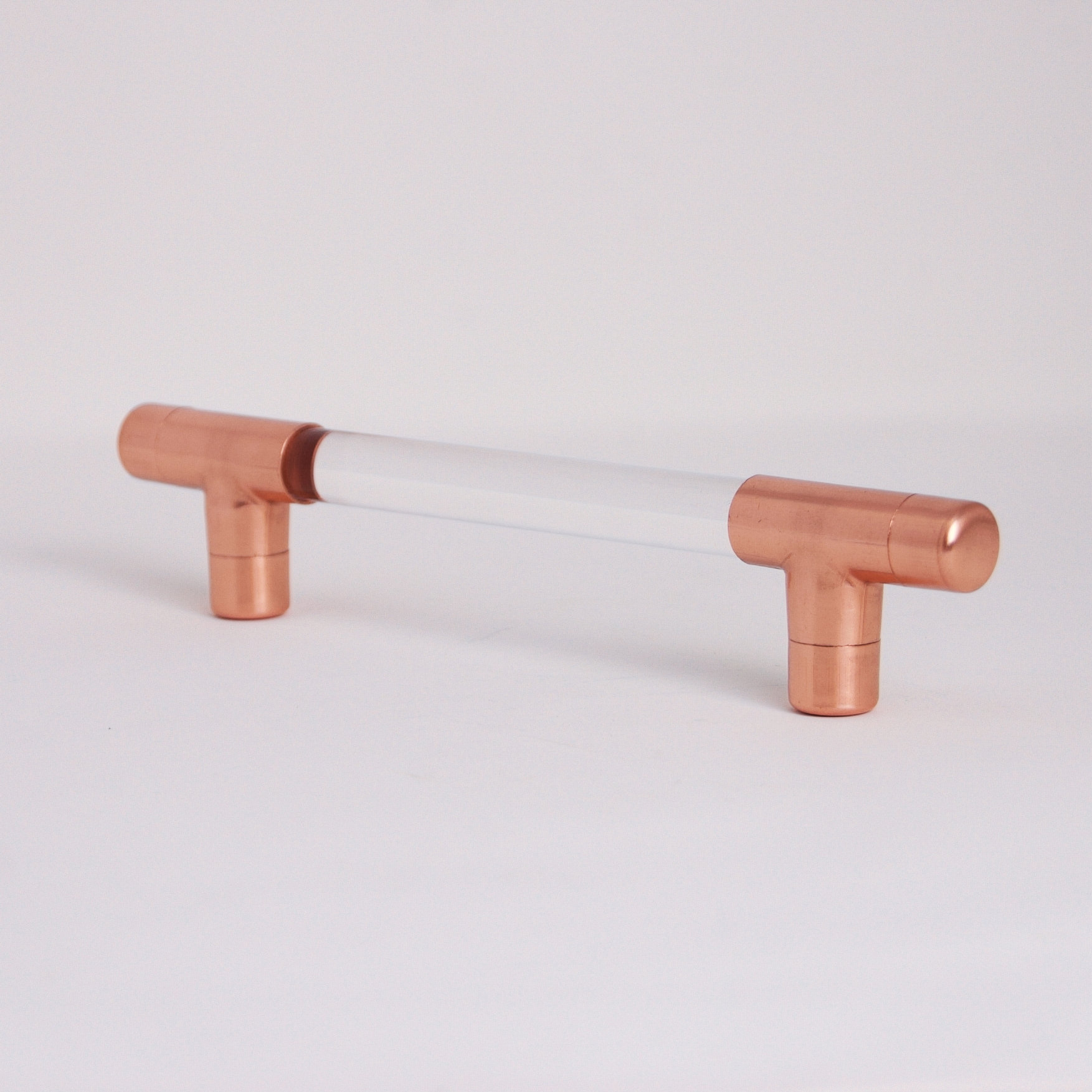 Copper and Clear Acrylic Drawer Handles Copper Door Handle - Etsy