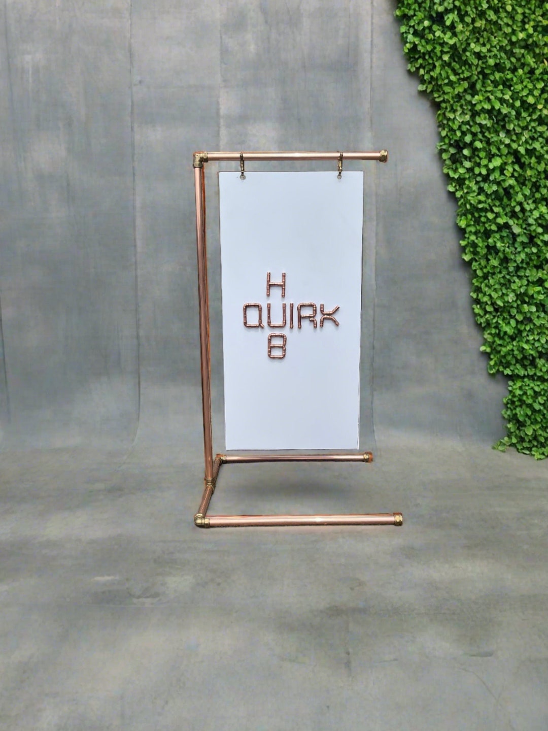 Copper Hanging Sign Stand | Wedding Sign Stand | Barbers Shop Sign ...