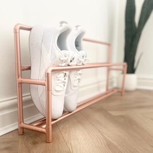 Floor Standing Copper Shoe Rack | Copper Shoe Rack | Shoe Storage Rack ...