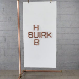 Copper Hanging Sign Stand | Wedding Sign Stand | Barbers Shop Sign ...
