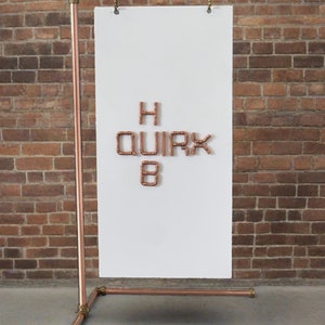 Copper Hanging Sign Stand | Wedding Sign Stand | Barbers Shop Sign ...
