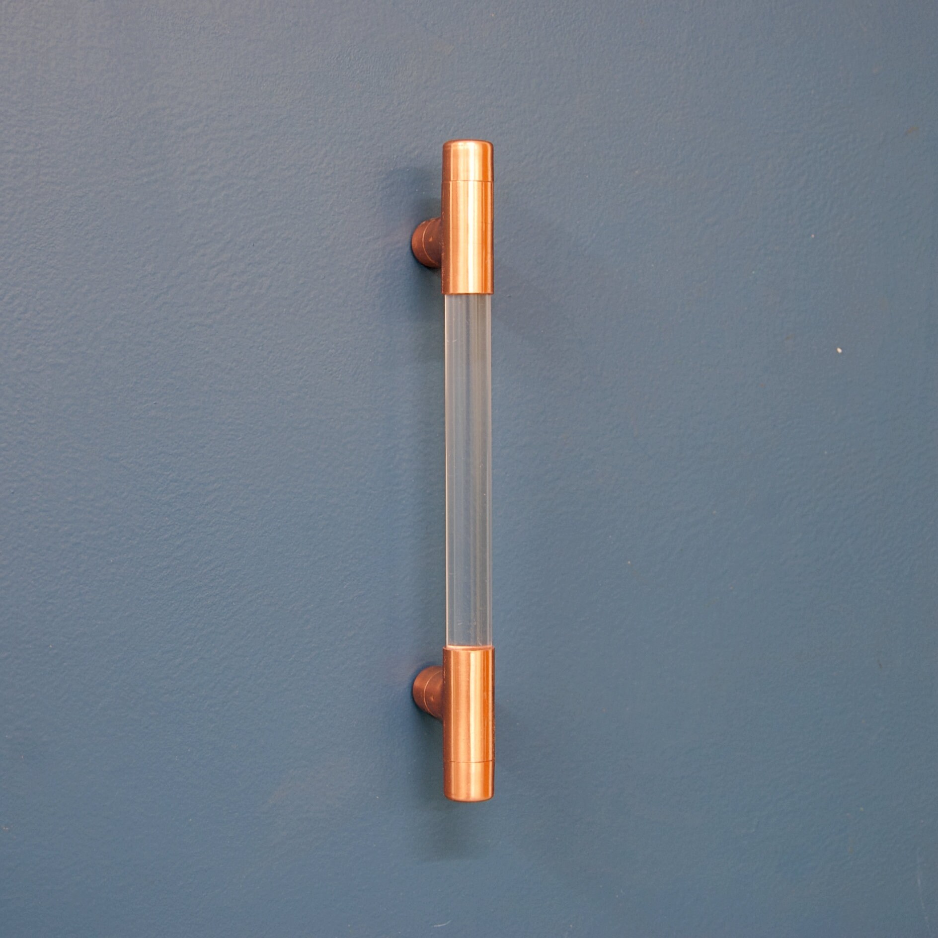 Copper and Clear Acrylic Drawer Handles Copper Door Handle - Etsy