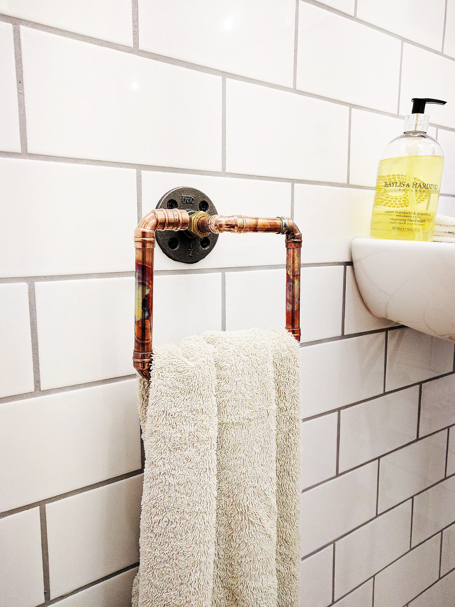 Copper Hand Towel Holder Cloakroom Towel Rail Towel Rack - Etsy UK