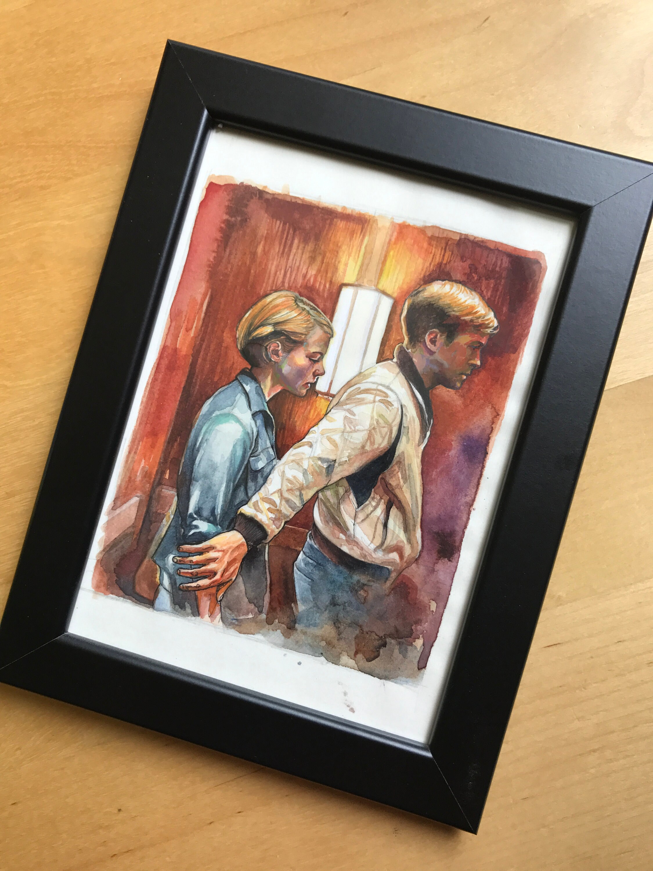 Drive Movie Original Watercolor Painting elevator Scene - Etsy