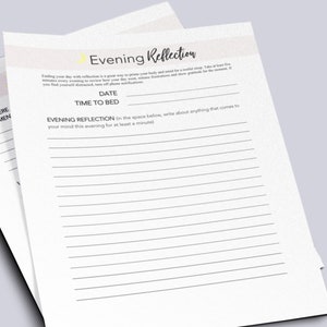 Evening Reflection Printable: Self-care, Gratitude, and Task List ...