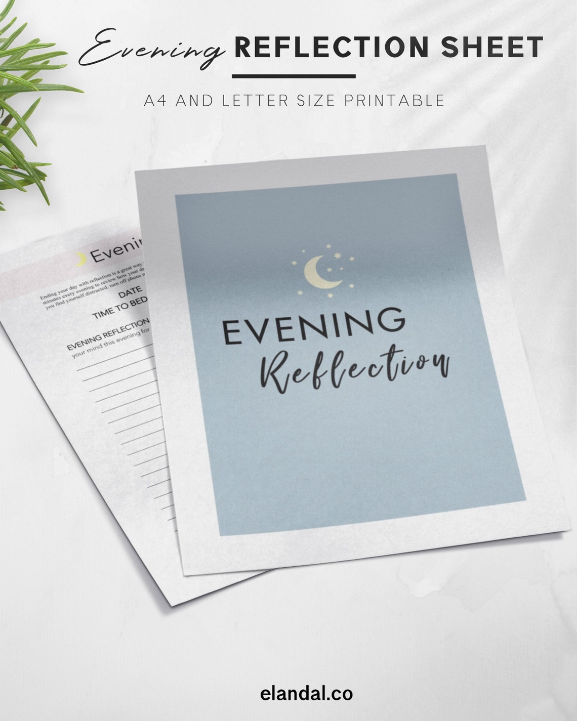 Evening Reflection Printable: Self-care, Gratitude, and Task List ...