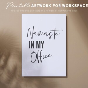 Namaste in My Office Print: Funny Introvert Quote (digital Download) - Etsy