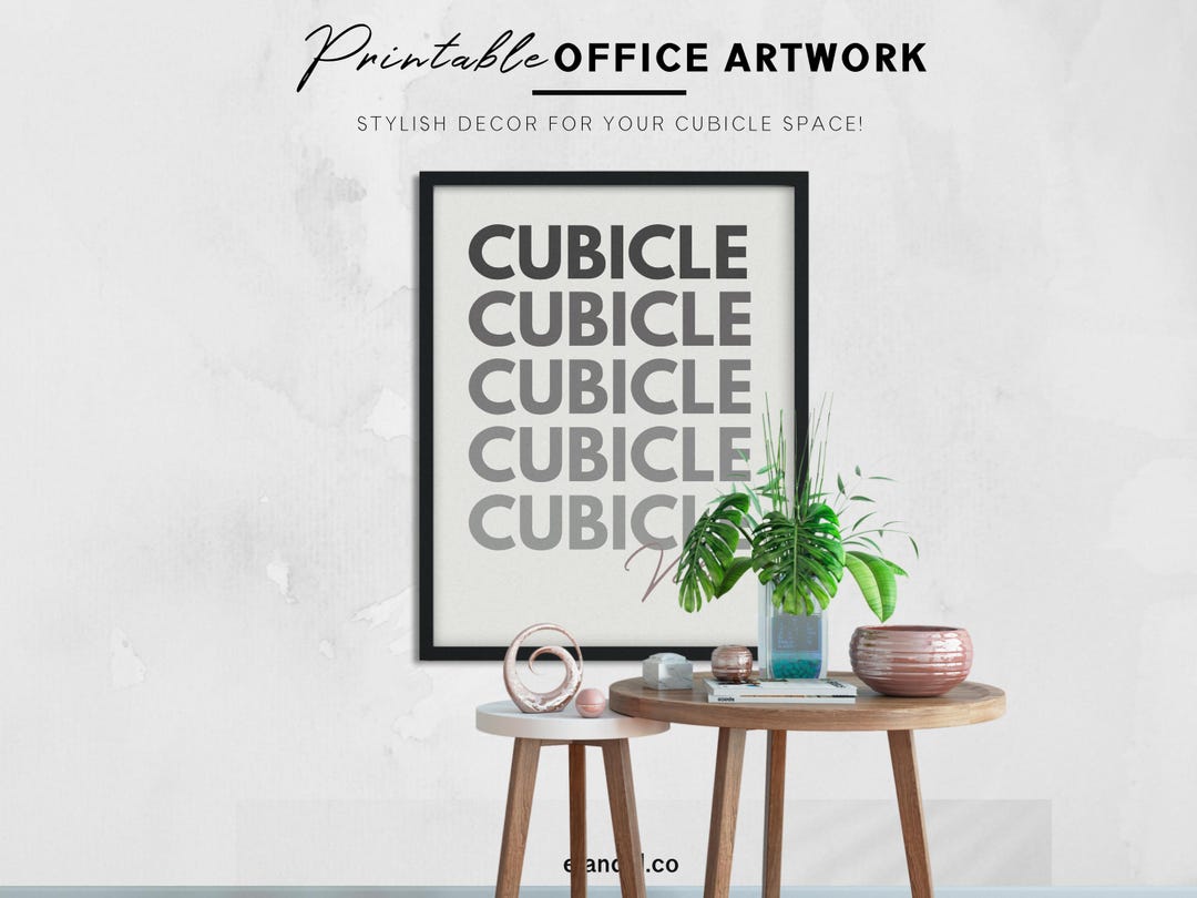 Cubicle Vibes Printable Cubicle Decor for the Office, Work Office Wall ...