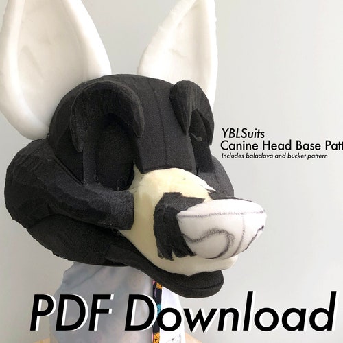 Wolf Fursuit Head Base Pattern With Instructions - Etsy