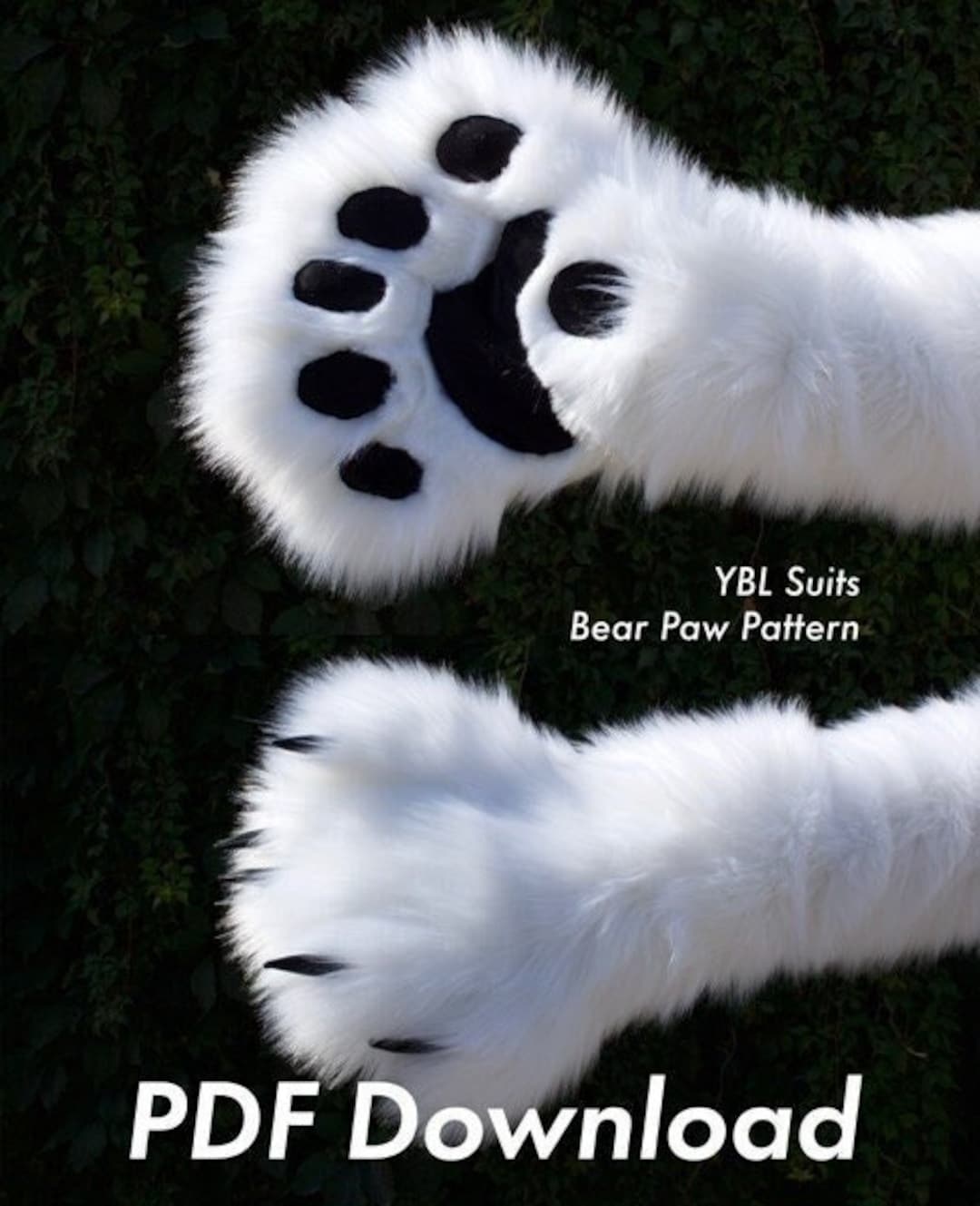 5 Finger Fursuit Paw Pattern [PDF DOWNLOAD] - Etsy