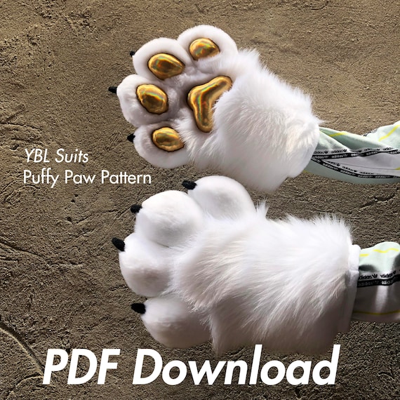 Puffy Fursuit Paw Pattern PDF DOWNLOAD - Etsy