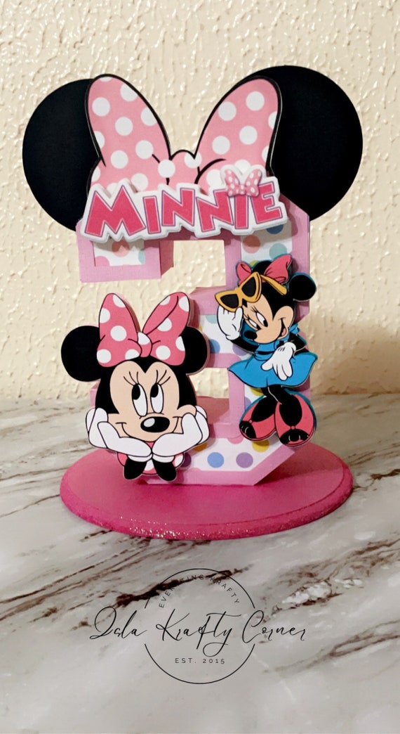 Minnie Mouse 3D Number/3d Letter/minnie Mouse Decor/minnie - Etsy