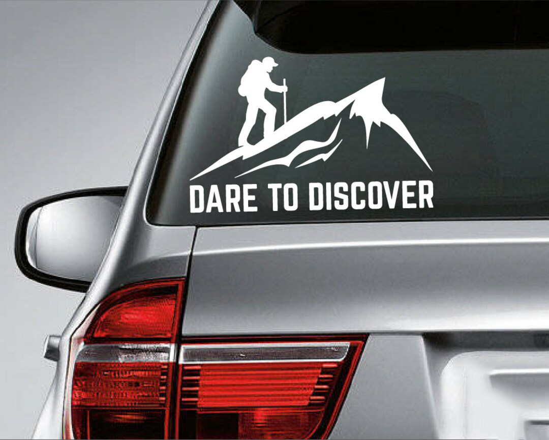 Dare to Discover Vinyl Decal: Climbing Mountain Car Sticker - Etsy