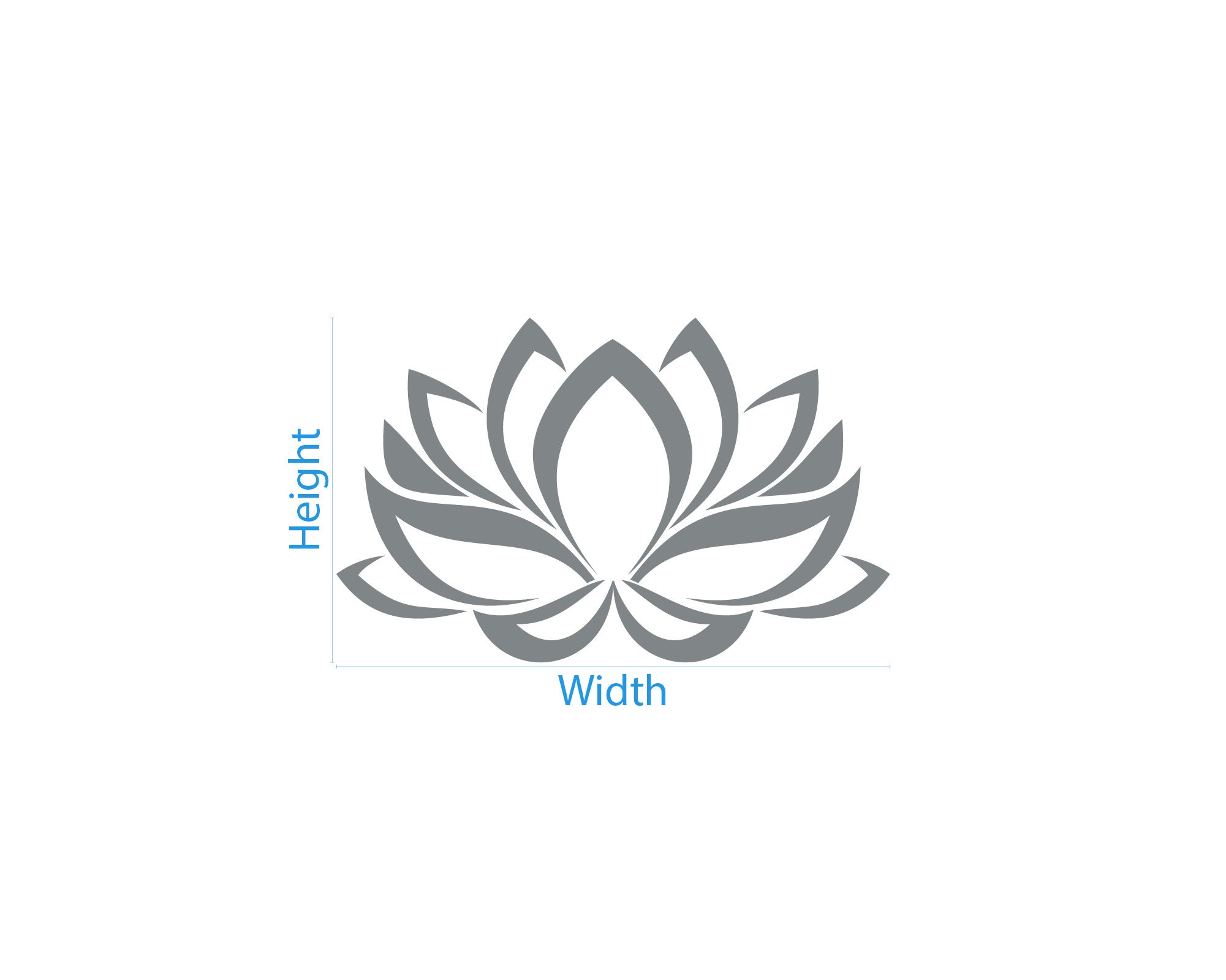 Lotus Flower Wall Decor Decal Vinyl Sticker Wall Mural Art - Etsy UK