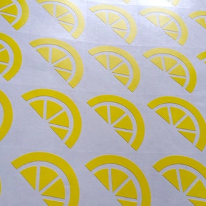Lemon Stickers set 16 Slice Lemon Vinyl Stickers Party - Etsy