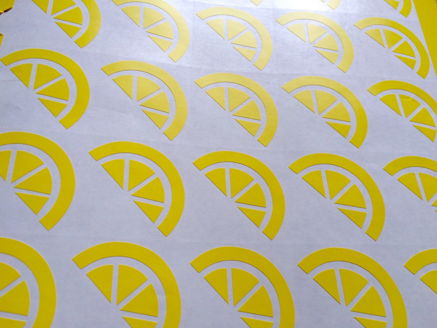 Lemon Stickers set 16 Slice Lemon Vinyl Stickers Party - Etsy