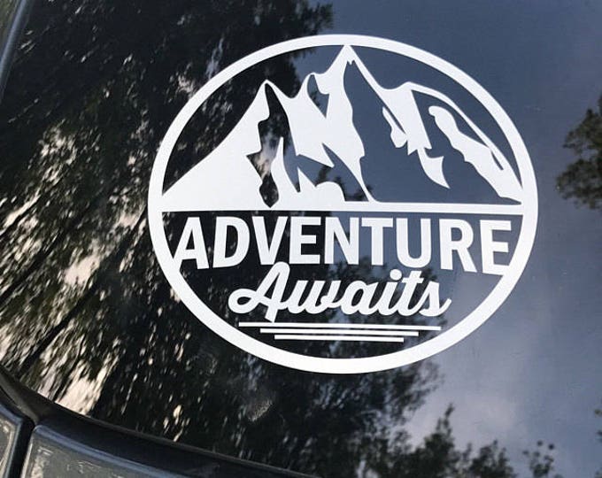 Adventure Awaits Decal︱hunting︱hiking︱trails︱outdoors︱camping︱travel ...