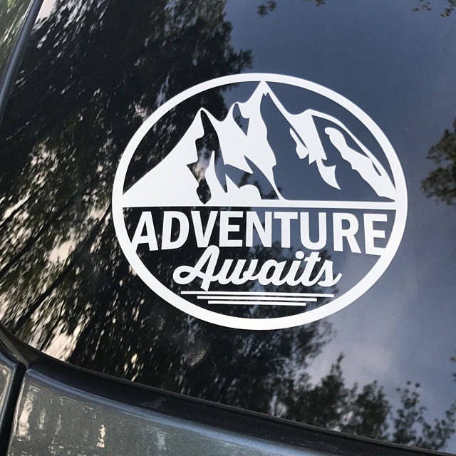 Adventure Awaits Decal Adventure Awaits Sticker Adventure - Etsy